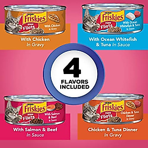 Purina Friskies Wet Cat Food Variety Pack, Surfin' & Turfin' Prime Filets Favorites - (40) 5.5 oz. Cans