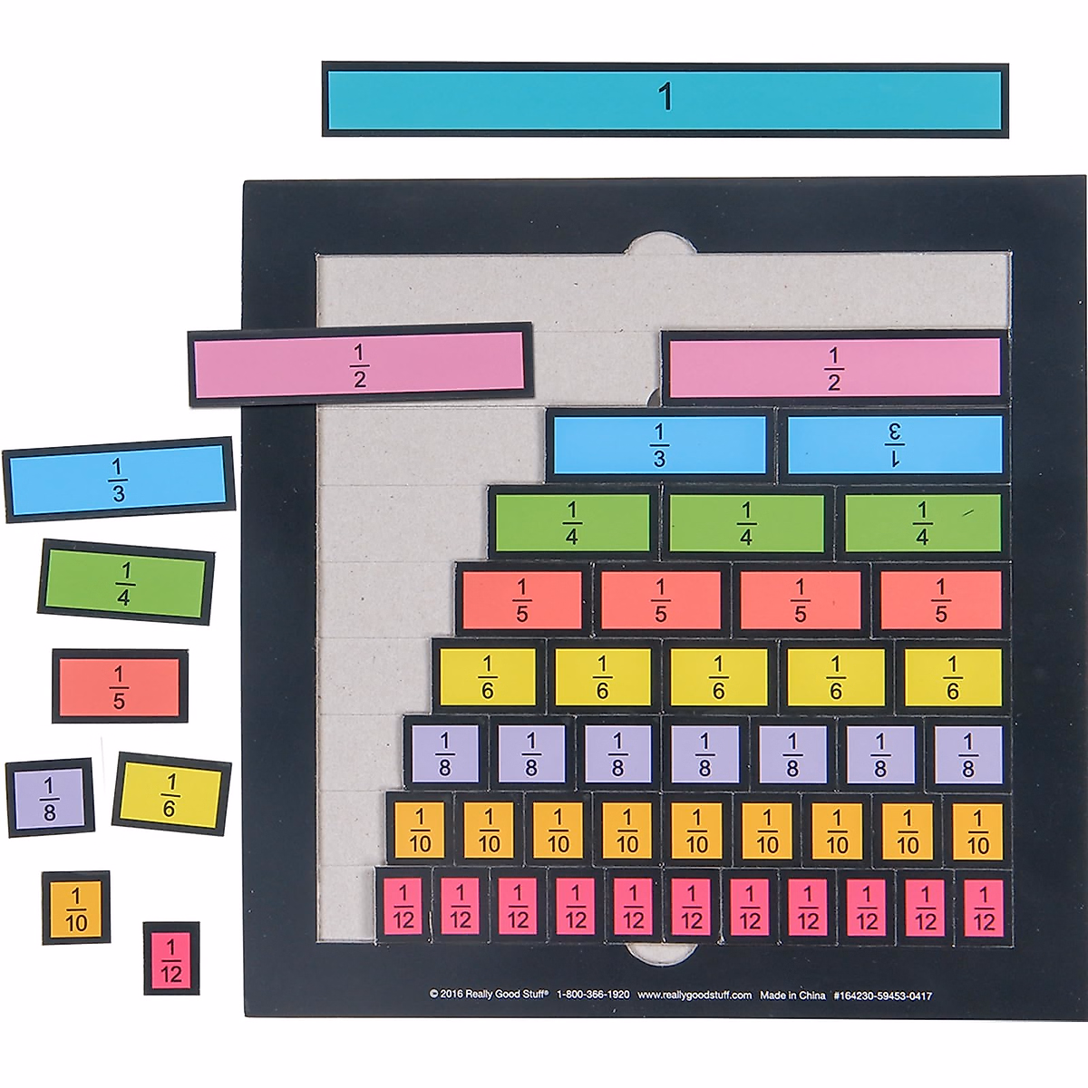 Equivalent Fraction Bars - Set of 6 Fraction Puzzles