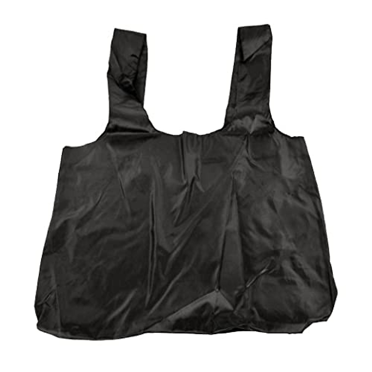 Sweda Nylon Folding Shopping Tote | Reusable Grocery Bag | Multipurpose Heavy Duty Tote | Large Capacity Eco-friendly Shopping Bag - Black