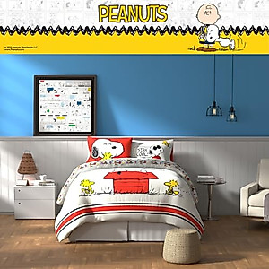 Franco Peanuts & Snoopy Classic Pals Super Soft Comforter and Sheet Set, 5 Piece Queen Size, (Official Licensed Product) Collectibles