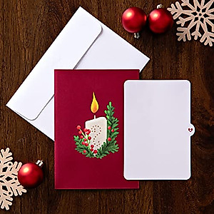 Lovepop Christmas Candle Pop Up Card, 5x7-3D Greeting Card, Pop Up Christmas Cards, Kids Christmas Card, 3D Holiday Card, Winter Cards