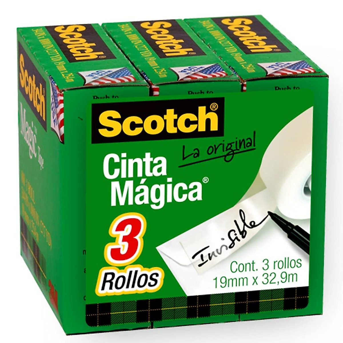 Scotch Magic Tape, 3 Refill Rolls, Numerous Applications, Invisible, Engineered for Office and Home Use, 3/4 x 1296 Inches, Boxed (810-3PK)