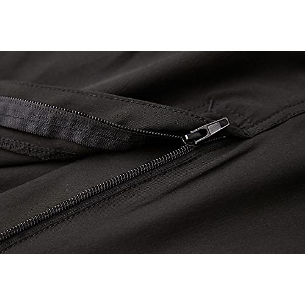 Men's Union Amphibian Hybrid Shorts 21 Inch Summer Quick Dry Lightweight Chino Short Golf Athletic Workout Zipper Wareing with Pockets，Black 30