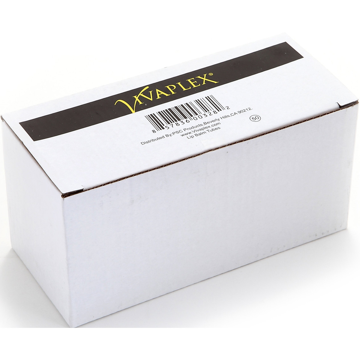 Vivaplex 50, Clear, Empty, 5.5 ml Lip Balm Tubes with White Caps