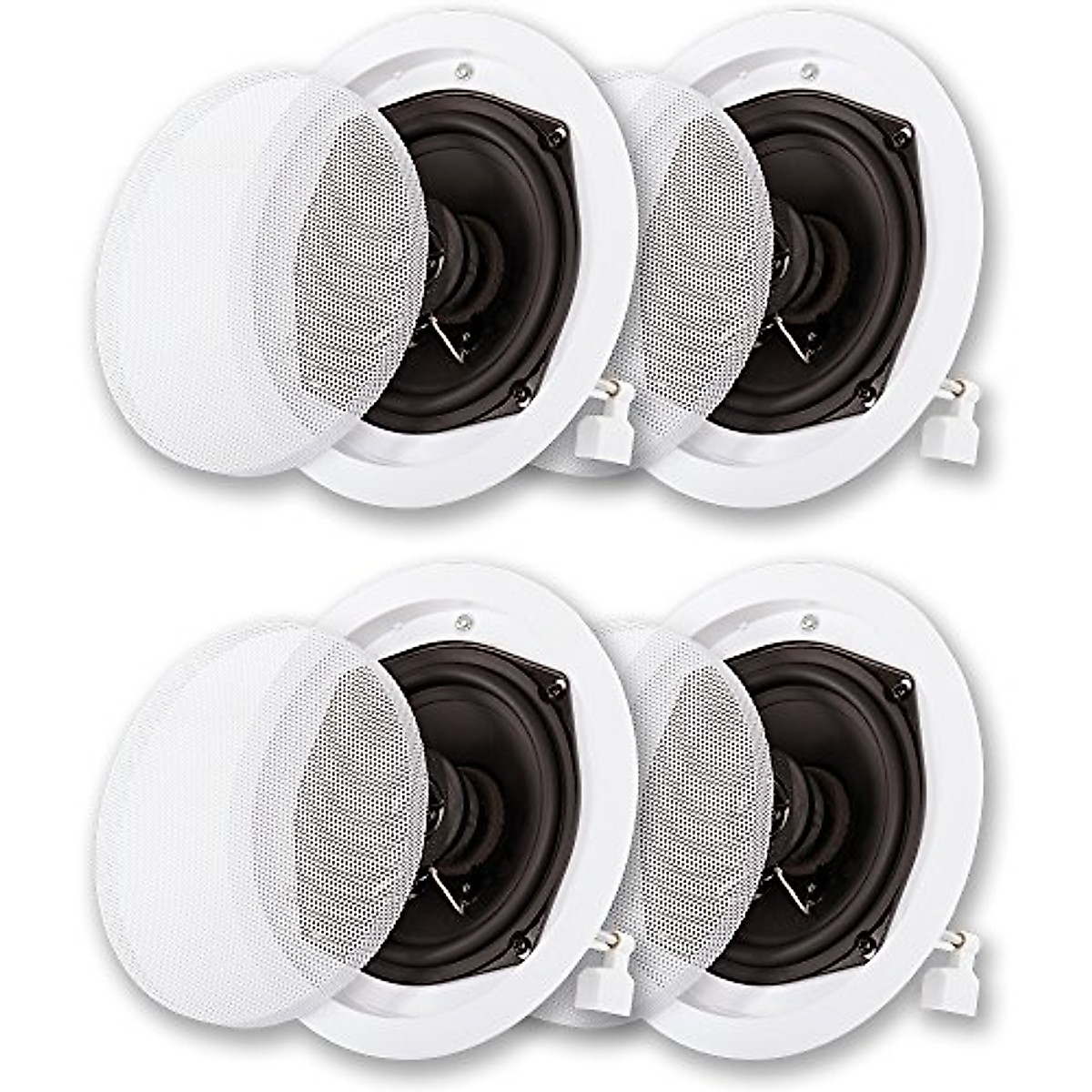 Acoustic Audio R191 in Ceiling/in Wall Speaker 2 Pair Pack 2 Way Home Theater 800 Watt R191-2PR