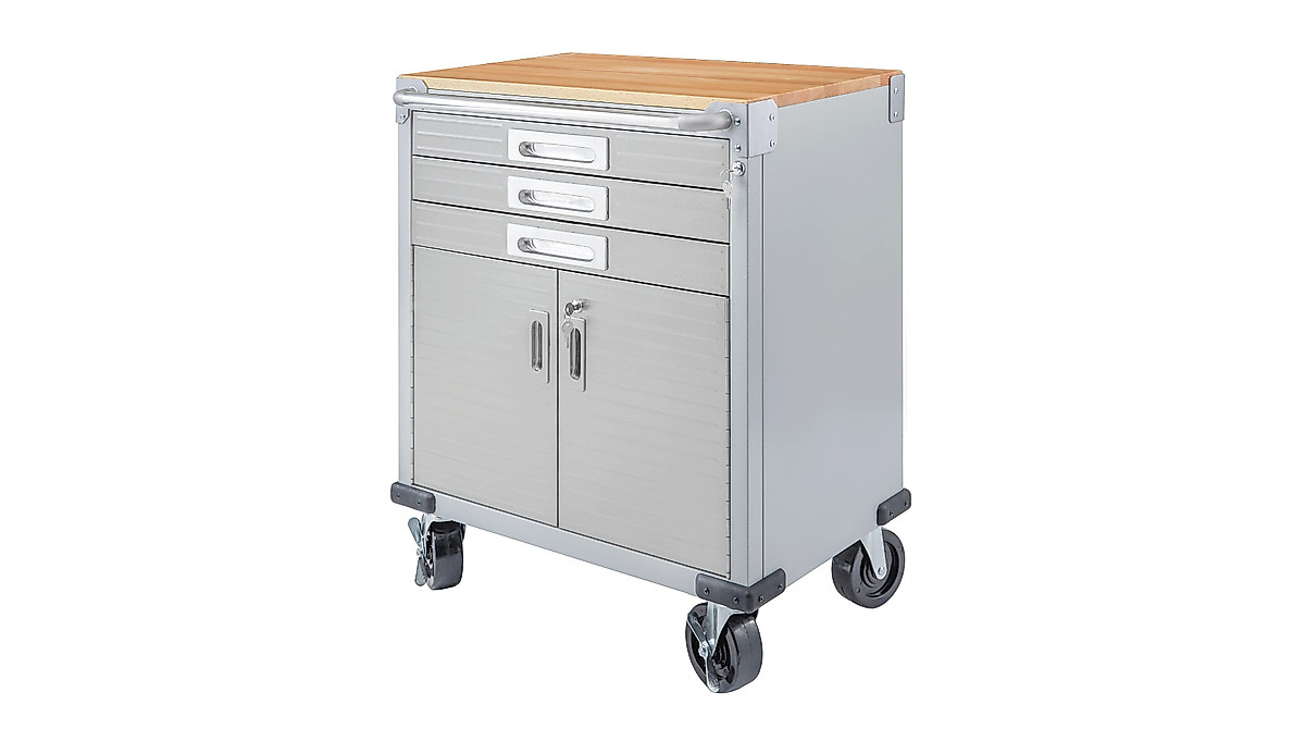 Seville Classics UltraHD Rolling Workbench | Heavy Duty Cabinet