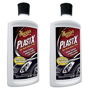 Meguiars G12310 PlastX Clear Plastic Cleaner and Polish, fQRlHU 2 Pack(10 ounce)