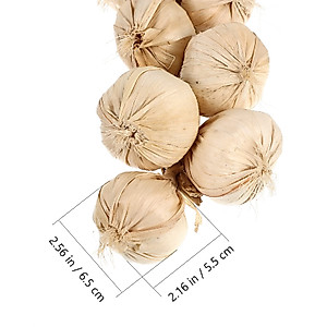Amosfun 1Pcs Artificial Garlic String Fake Garlic Simulation Lifelike Vegetable Garlic for Home Kitchen Garden Halloween Party Props