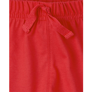 The Children's Place baby girls The Children's Place Unisex Basic Everyday, 100% Cotton, Shorts Casual Pants, Black/Classic Red/Mellow Aqua/Tidal - 4 Pack, 3-6 Months US