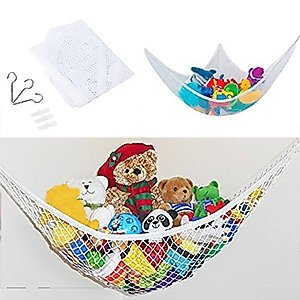 FANFA Toy Hammock Baby Animals Large Stuffed Nursery Bedding Bedroom Towels Organize Dolls 25lbs Kids Tidy Teddy Storage Soft Net Childs Organizer Mesh