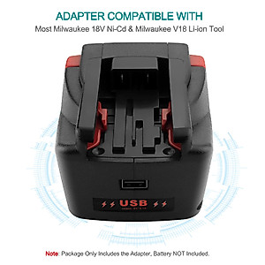 ADVTRONICS Adapter Compatible with Milwaukee M18 18V Battery to for Milwaukee V18 48-11-1830 48-11-2200 48-11-2230 18V NI-CD Tool Battery