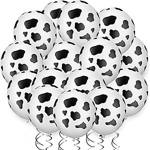 30PCS Cow Balloons Funny Cow Print Balloons For Children's Party Western Cowboy Theme for Kids Birthday Party Favor Supplies Decorations…