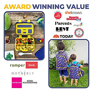 Dinosaur Backpack for Kids Toddlers Boys, Cute 13” Daycare PreSchool Kindergarten Elementary School Boy Backpacks, Water Bottle Pocket Holder, Insulated Padded Bags, Toddler Travel Bag, Blue Dino