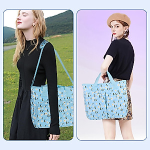 Coopay Crochet Tote Bag Large Capacity Knitting Bag, Portable Yarn Storage Bag for All Knitting Crochet Supplies, Knitting Organizer Bag for Beginners Adults Youth/Knitting Crochet Lovers