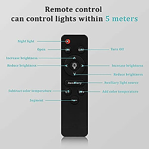 Ring Light - 18 inch 52 W Dimmable LED Ring Light Kit with Stand Adjustable 3200-5500 K Color Temperature Lighting for Vlog, Makeup, YouTube, Photo,Camera,Video - Control with Remote