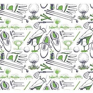 Stesha Party Golf Wrapping Paper Men Golfing Gift Wrap - Folded Flat 30 x 20 Inch - 3 Sheets