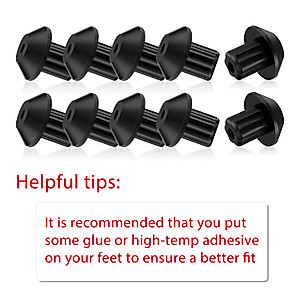 48 Pieces Rubber Grate Feet Rubber Foot Replacements Compatible with GE WB2K101 Gas Range Burner Grate, Replace Part Number WB02T10461, AP2622260, PS241358