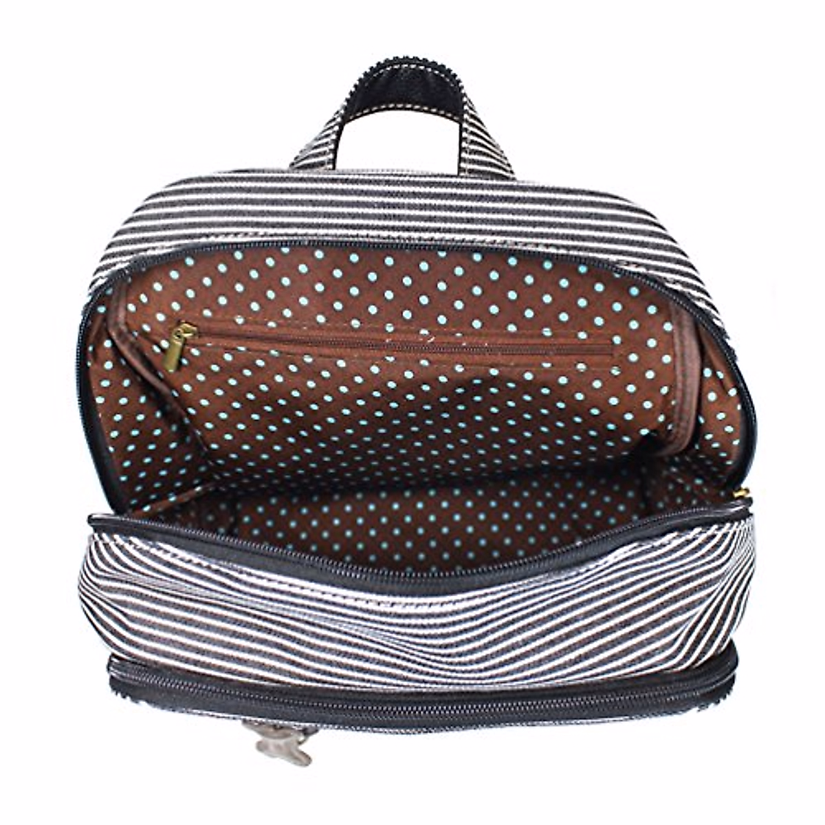 Chala Handbags Paw Print Characters Style Purse Collection - Dog Mom Dog Lover (Teal Paw_ Backpack)