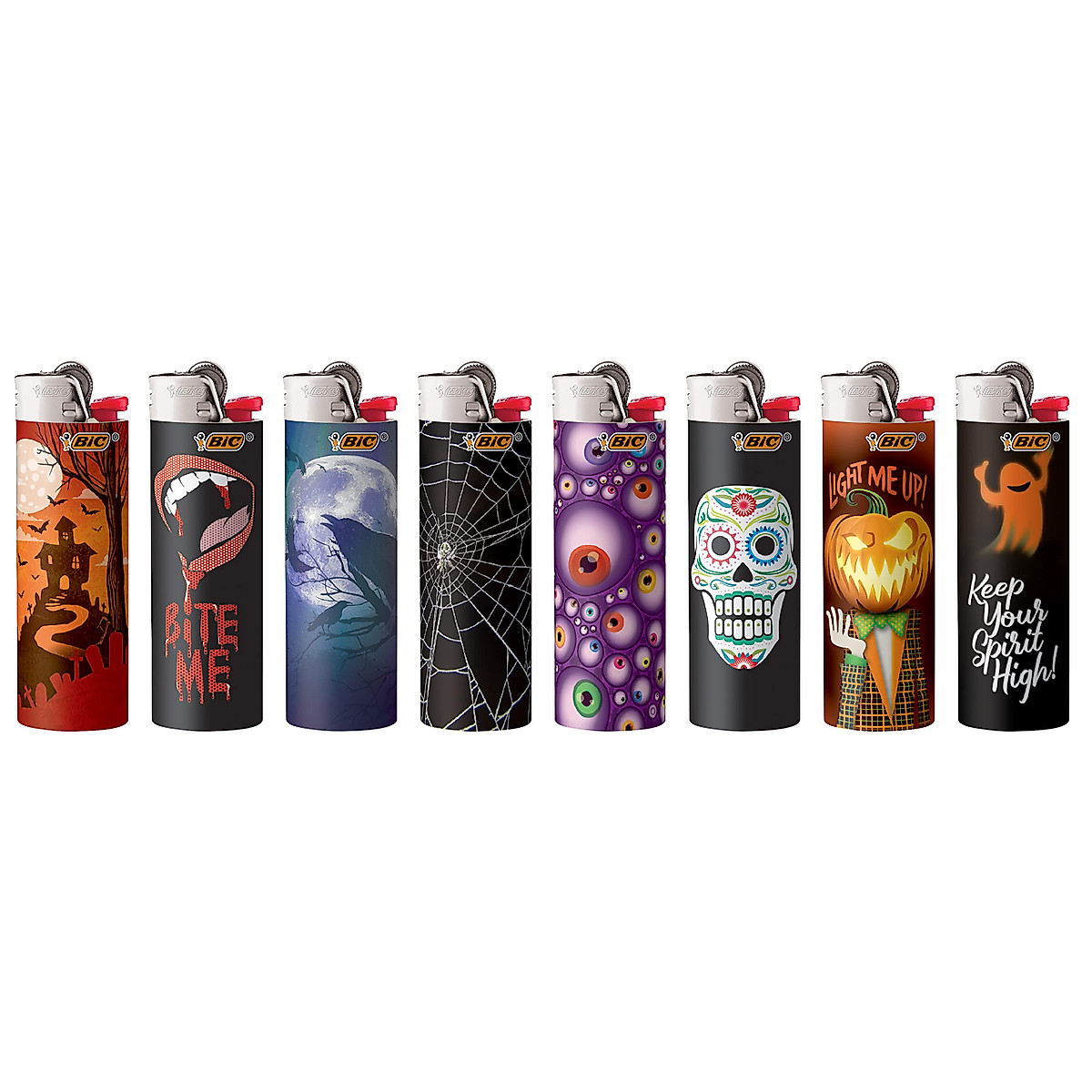 BIC Special Edition Spooky Series Lighters, Set of 8 Lighters