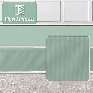 Greaton 8" Firm Sleeping Mattress, Double Sided Vinyl Mattresses for Complete Comfiness, Waterproof Security for Long Time Use, Provides All Rounded Necessary Body Support, Full XL, Green