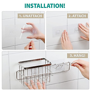 Bath Beyond Hair Dryer Holder Brush Holder Wall Mount Bathroom Adhesives Wall Mount Stainless Steel Blow Dryer Holder Hair Tool Organizer Storage Basket for Hair Dryer (Strong Sticky Pad)