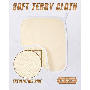 Exfoliating Washcloth for Body and face, 7 Pack Facial Exfoliate Two Sides Body Scrub for Bath, Remove Dead Skin Wipe Wash Cloth Towel for Women and Man