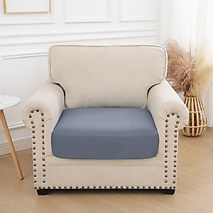 hyha Waterproof Couch Cushion Covers, Magic Sofa Covers Washable, Stretch Sofa Seat Cushion Slipcovers, Waterproof Couch Slipcovers for Dogs Pets, Furniture Protector (1 Piece, Grey)