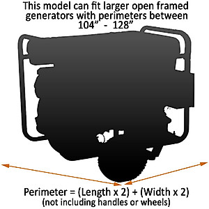 GenTent XL Generator Running Cover - Universal Kit (Standard, Grey) - for Larger Open Frame Generators