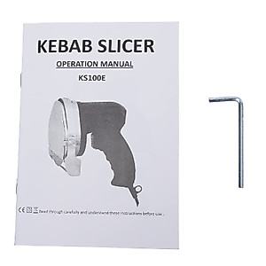 DNYSYSJ 80W Electric Shawarma Knife with Round Blade, Electric Turkish Kebab SlicerGyro Cutter Hand Held Electric Shawarma Cutter Kebab Meat Slicer Electric Kebab Knife for Lamb, Pork and Chicken