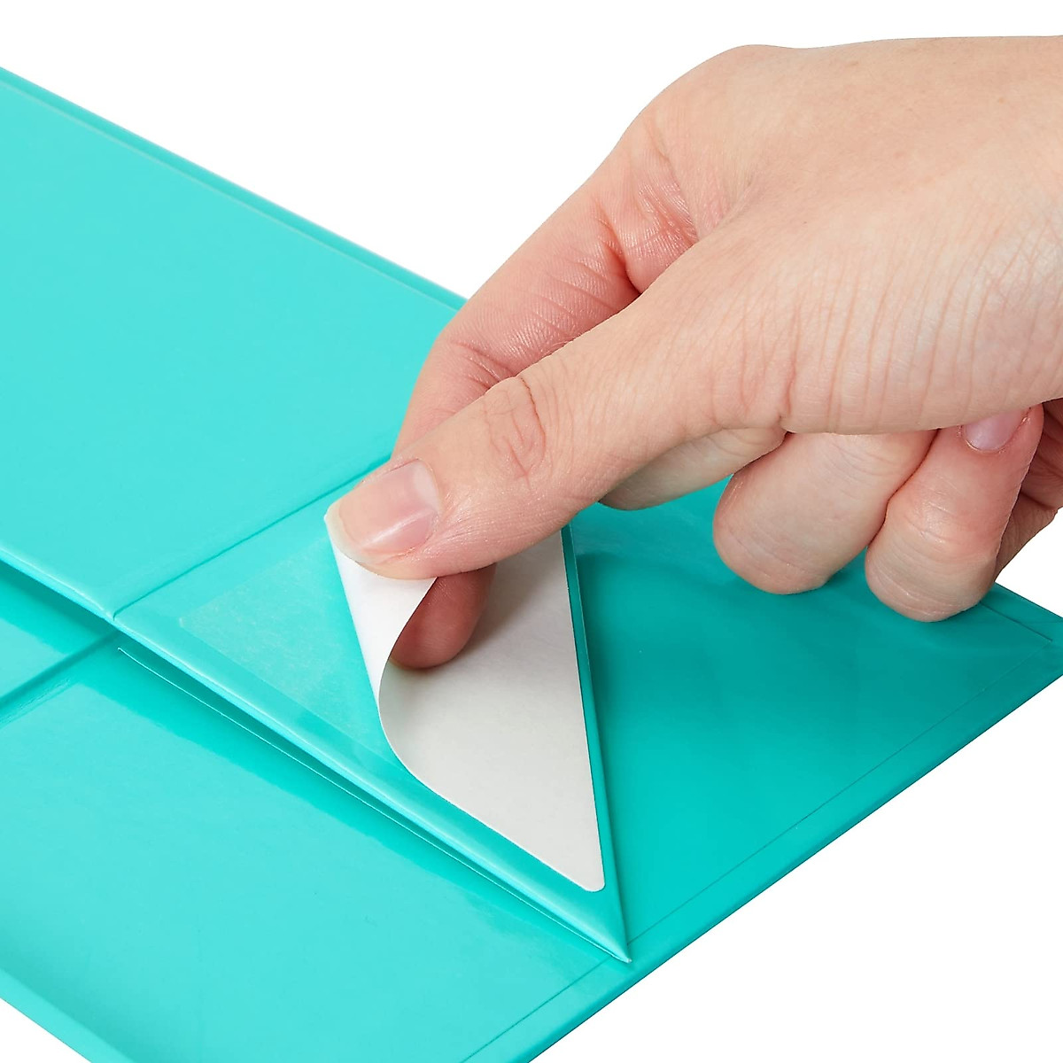 6 Pack Square Magnetic Gift Box with Lid, 10x10x4 Groomsmen and Bridesmaid Boxes for Proposal, Glossy Teal