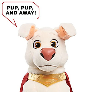 Just Play DC Super-Pets KRYPTO The Superdog Plush, 10.5-inch Talking, Barking, Stuffed Toy Dog, DC League of Super-Pets Movie, Kids Toys for Ages 3 Up