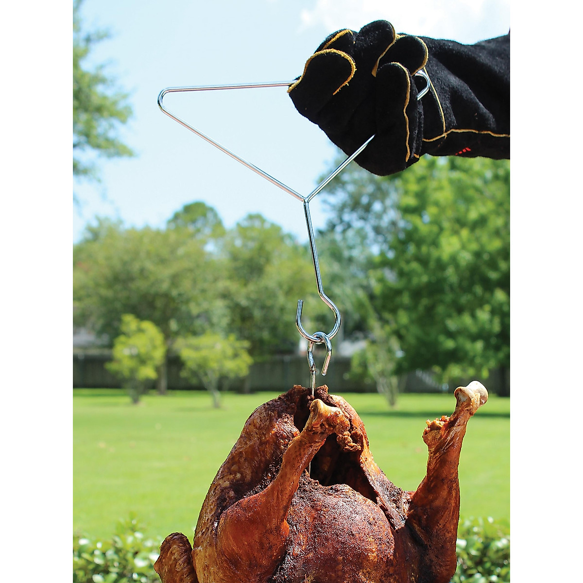 King Kooker Turkey Rack and Lifting Hook Kit. For use with King Kooker Turkey Fryer Packages, Chrome
