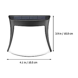 BESPORTBLE 2PCS Solar Powered Stair Light Water Resistant LED Warm Light Step Fence Lamp Landscape Decorative Lamps for Home Garden Patio Yard