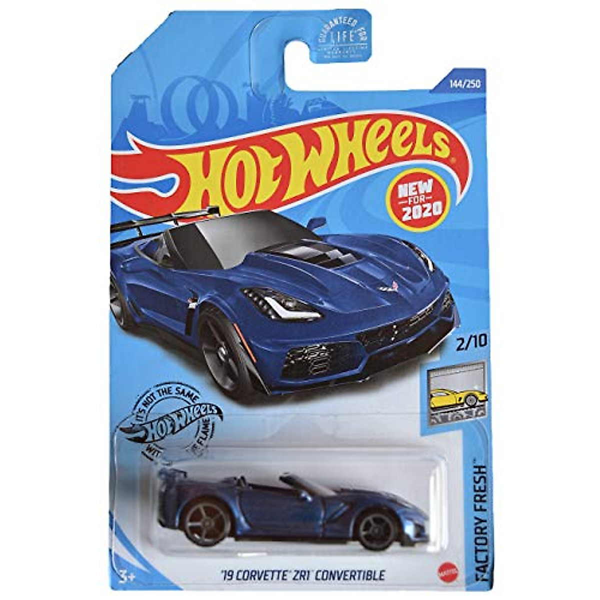 DieCast Hotwheels '19 Corvette ZR1 Convertible 144/250 [Blue], Factory Fresh 2/10