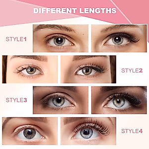 Self Adhesive Eyelashes, False Eyelashes No Glue or Eyeliner Needed, Waterproof Eyelashes for Natural Look, Easy to Put On, Stable and Non-slip Waterproof Eyelashes, Perfect Gift for Women (4-Pairs)