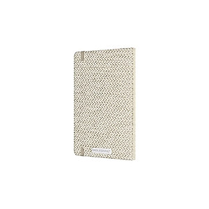 Moleskine Limited Collection Blend Textile Notebook, Hard Cover, Large (5" x 8.25") Ruled/Lined, Beige, 240 Pages (8053853600103)