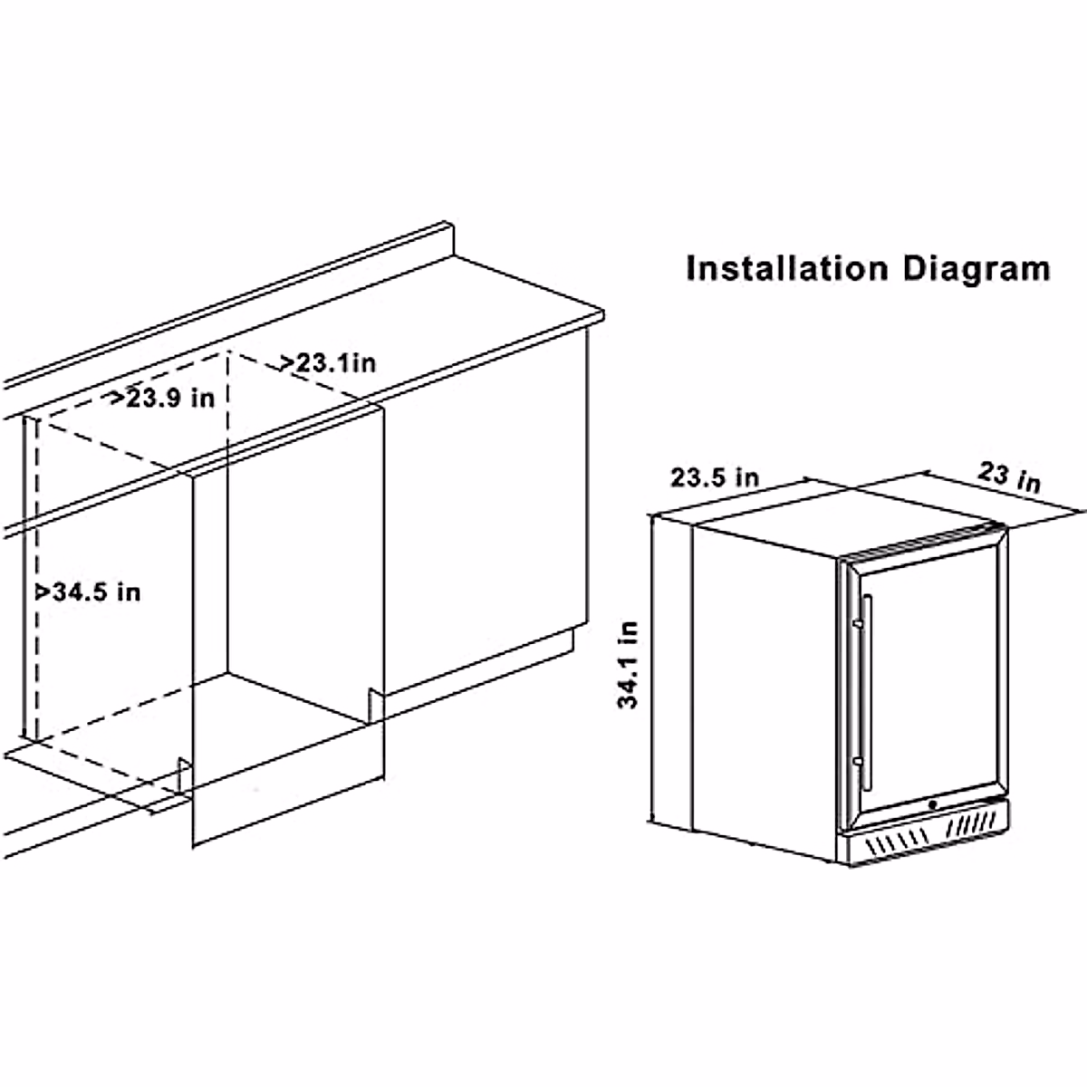 BODEGA 24 Inch Wine Cooler,52 Bottle Wine Refrigerator with WIFI APP Control Fits Champagne Bottles Keep Consistent Temperature Low noise Built in or Freestanding Wine Fridge for Home Office Bar