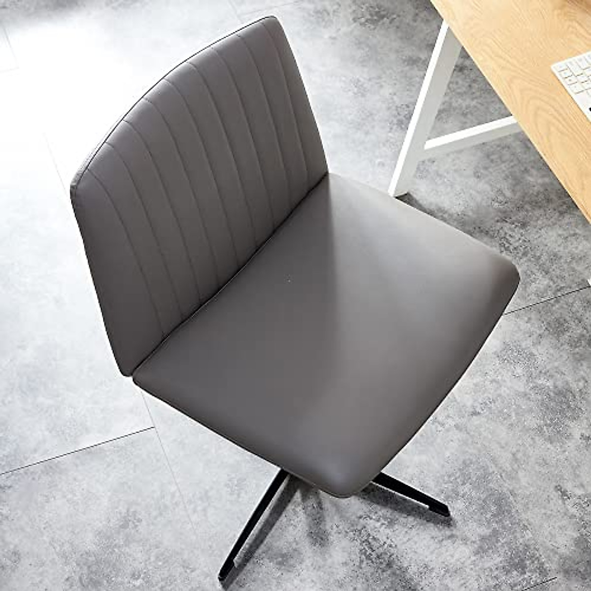 FATFISH Home Computer Chair Office Chair Adjustable 360 ° Swivel Cushion Chair with Black Foot Swivel Chair Makeup Chair Study Desk Chair