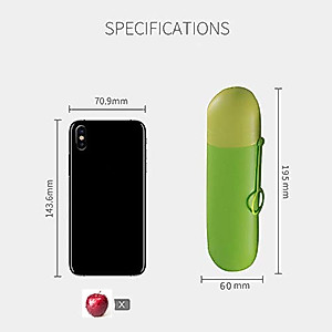 Cafurty 2 Pcs Toothbrush Toothpaste Travel Container Cases, Toothbrush Case Storage Box Holder with Hanger, Portable Spoon fork Storage Case for Travel, Family, Camping