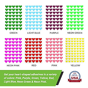 Royal Green 19MM (3/4") Hearts Sticker Envelope Seals Love Decorative Crafting and Scrapbooking Labels in Blue - 200 Pack
