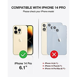 OCASE Compatible with iPhone 14 Pro Wallet Case, PU Leather Flip Case with Card Holders RFID Blocking Stand [Shockproof TPU Inner Shell] Phone Cover 6.1 Inch 2022 (Black)