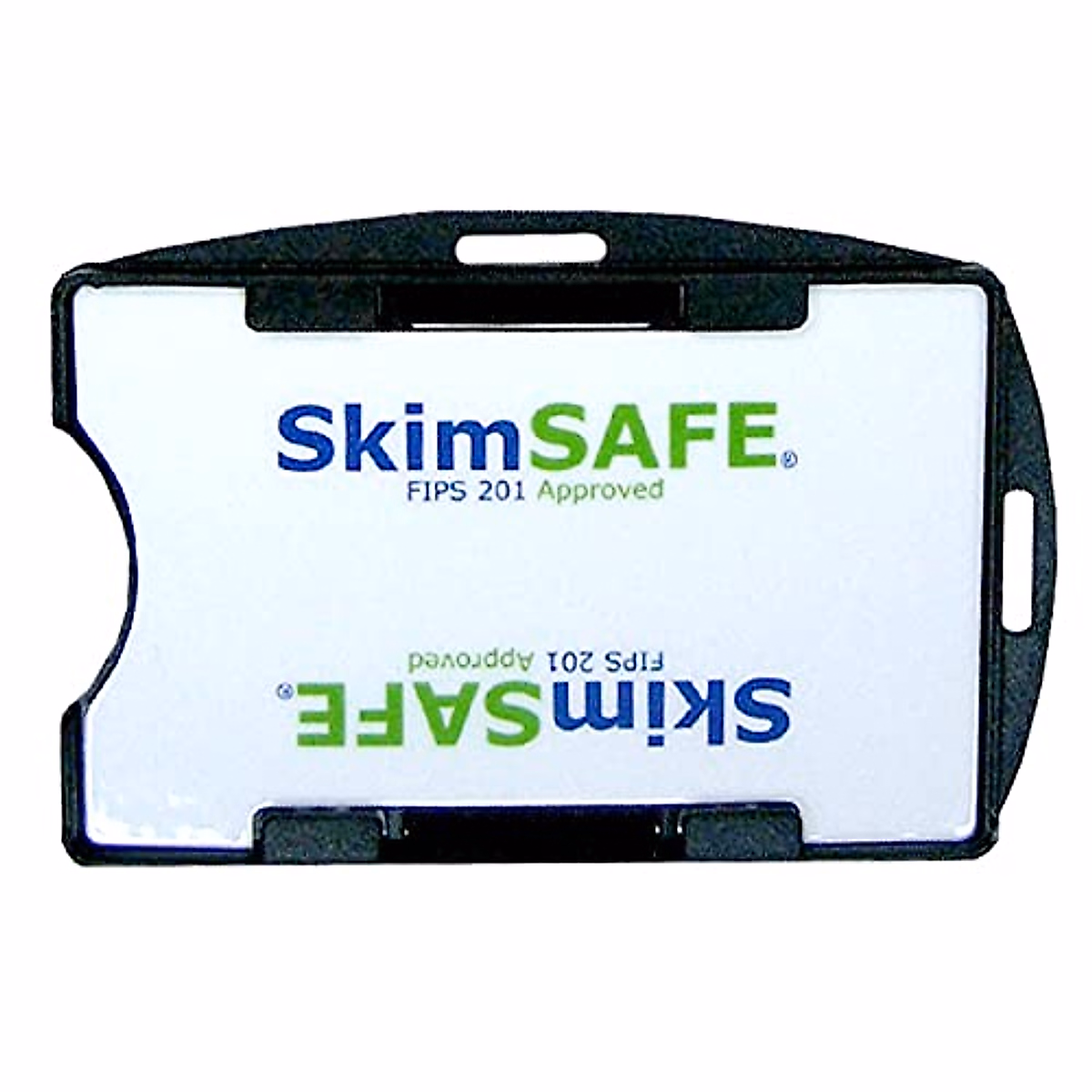 5 Pack - Black RFID Blocking ID Badge Holder (Holds 2 Cards) - SkimSAFE FIPS 201 Approved - Dual Sided Shield Blocks 13.56MHz Radio Signal - Specialist ID (Black)