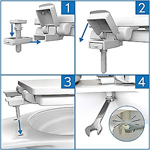MAYFAIR 1887SLOW 000 Affinity Slow Close Removable Toilet Seat that will Never Loosen, Providing the Perfect Fit, ELONGATED, Long Lasting Solid Plastic, White