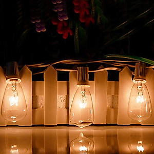 Romasaty 10-Pack ST35 Light Bulbs Replacement Edison Clear Bulbs -5 Watts C7/E12 Screw Base for Indoor/Outdoor Patio String Lights