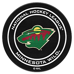 FANMATS - 10269 NHL Minnesota Wild Nylon Face Hockey Puck Rug 27" diameter