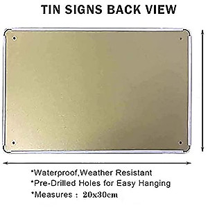 QISPIOD No Lifeguard on Duty Swim at Your Own Risk Metal Tin Sign for Outdoor & Indoor Display at Dock Lake Beach River Camp Pool Spa 8x12inch