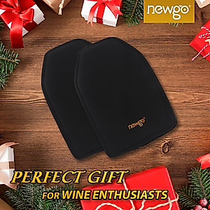 NEWGO Wine Cooler Sleeve Reusable Wine Bottle Cooler Flexible Wine Ice Pack Sleeve Keep Wine Cool and Refreshing for Standard Size Bottles for Red Wine, White Wine & Champagne - Black