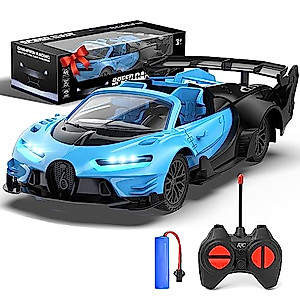 Kiddufun Remote Control Car for Boys 4-7,Rechargeable 1/18 RC Cars Toys for Boys 8-12 Sport Racing with Headlight Present Christmas Birthday Kids Toys Car Gifts for 6 7 8-12 Year Old Boys/Girls