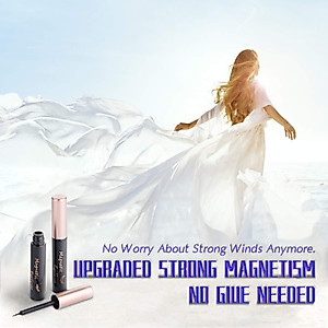 Magnetic Eyelashes with Eyeliner Kit- 10 Pairs Premium 3D Natural Look Reusable Eyelashes with Tweezers Applicator, Strong Magnetic Eyeliner and Lashes Set by DEJAVIA, No Glue Needed