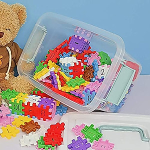 Yarebest 6-pack 6 Quart Clear Plastic Storage Bins, Storage Box with Lids